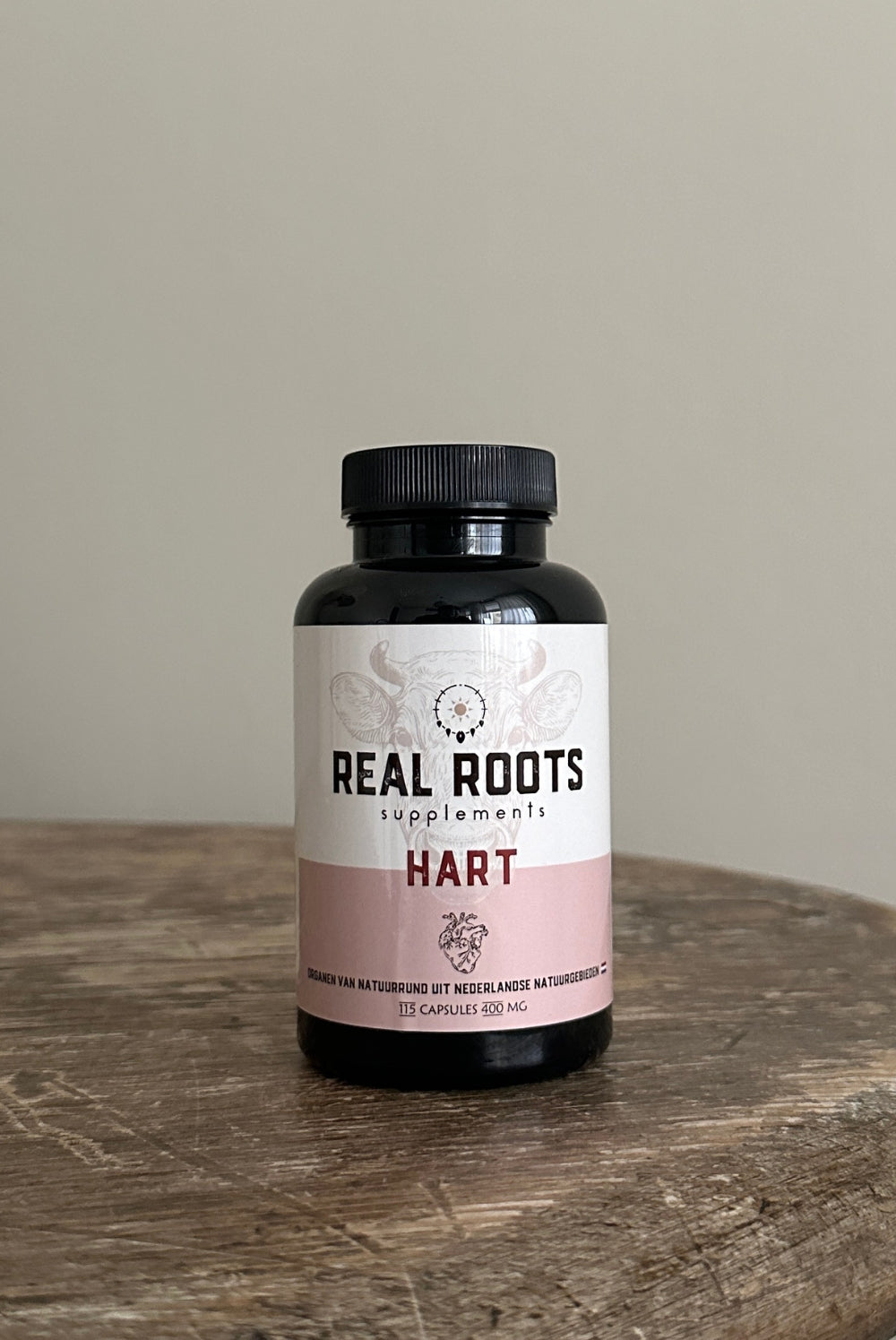 100% grasgevoerde Nederlandse runderhart capsules | Real Roots
